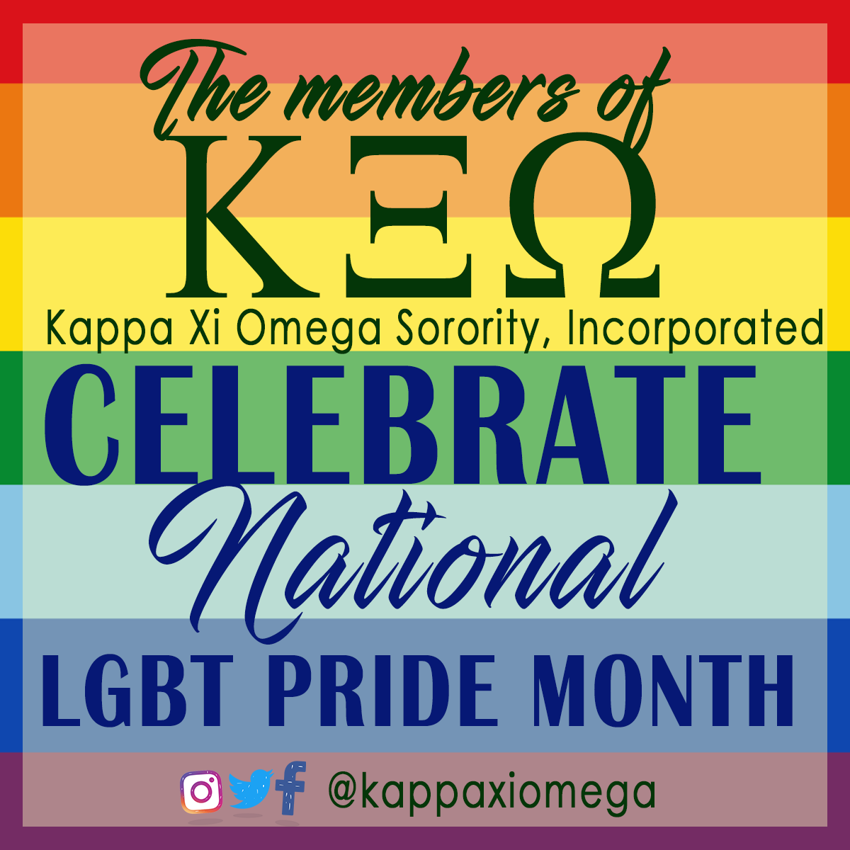 LGBT Pride Month – Kappa Xi Omega